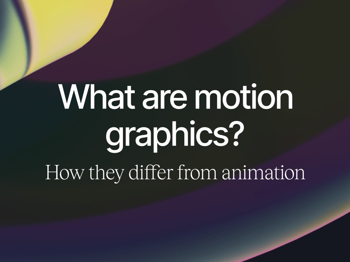 What Are Motion Graphics How Do They Differ From Animation Contra