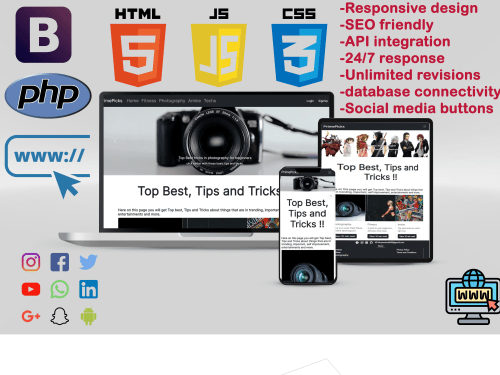 Responsive Web Development Using Html Css Js Bootstrap Php By Divyanshu 0979