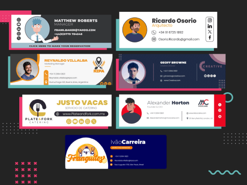 Animated gif clickable email signature with your photo or avatar by ...