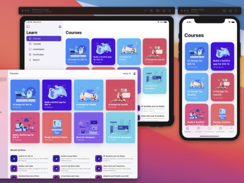 You will get apps for all apple platform in swift and swiftUI by Hardip Gajera