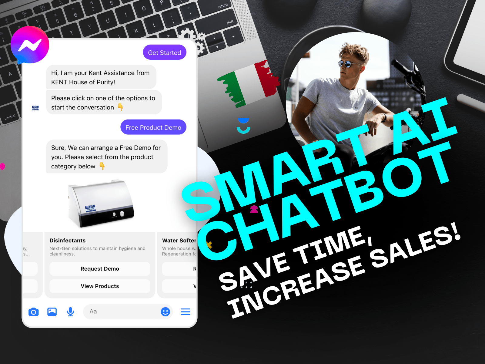 I will build smart AI chatbot for webiste, whatsapp etc etc by Diego ...