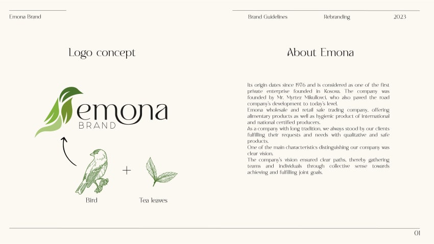 Emona Tea | Rebranding Brand Identity by Vanesa Berisha