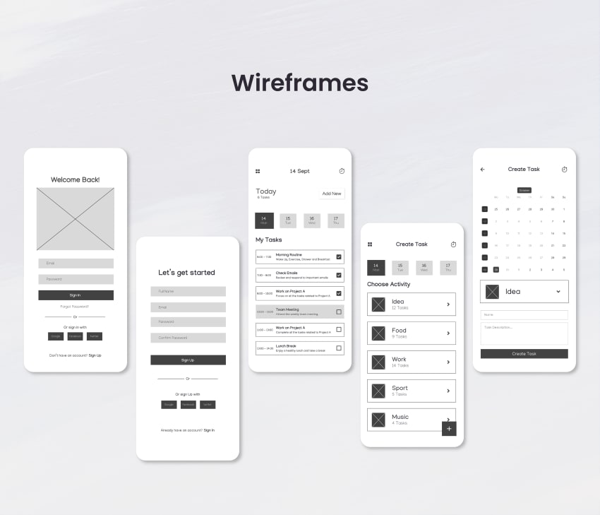 To-Do List App UI Design | UI/UX | App Design on Behance by anchal yadav
