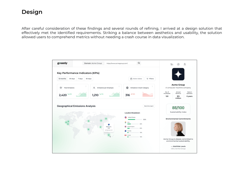 Dashboard UI for carbon emissions :: Behance by Pari Bhandarkar