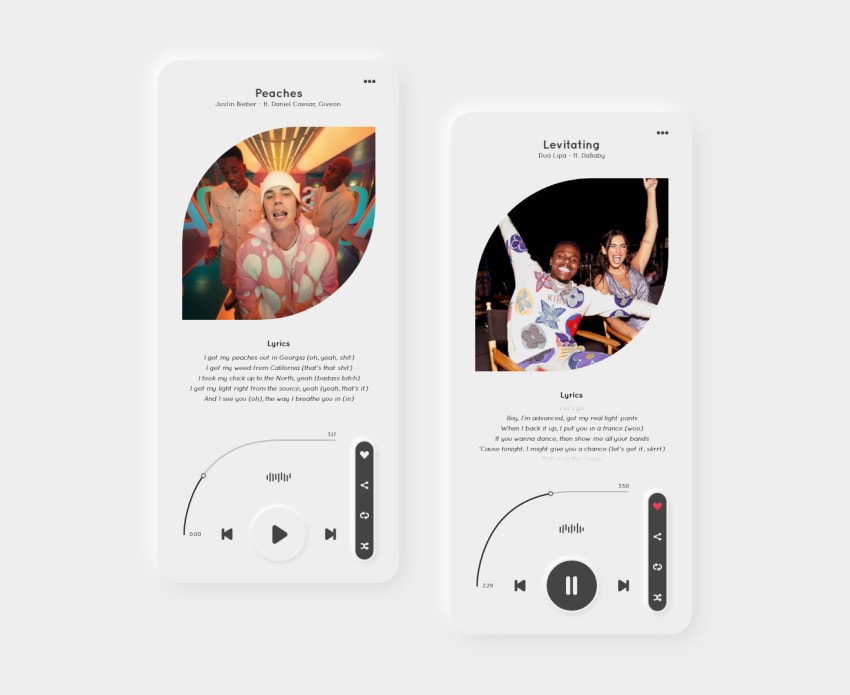 Music UI concept by Ayush Gajjar