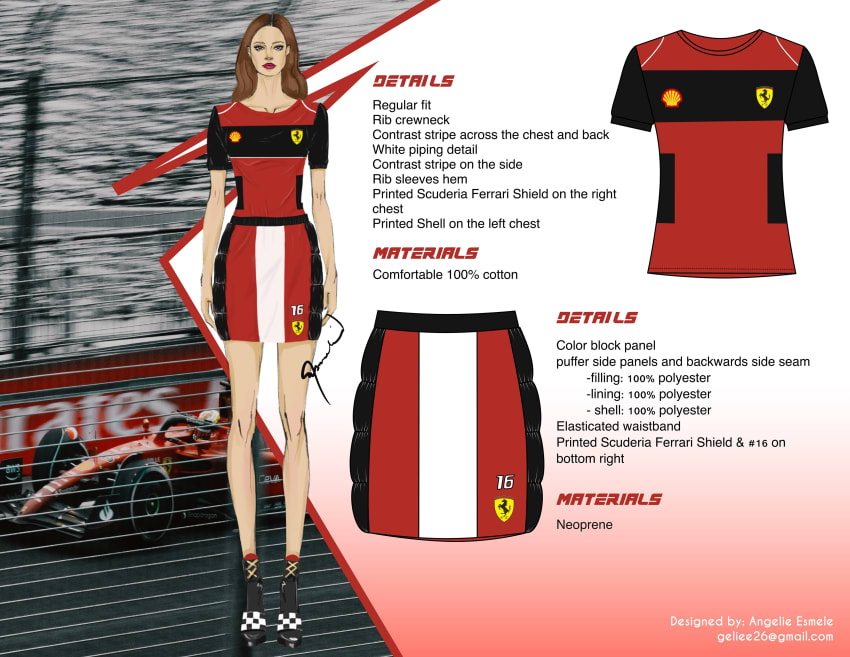 Design: Scuderia F1 Ferrari Fit Inspired by Angelie Esmele