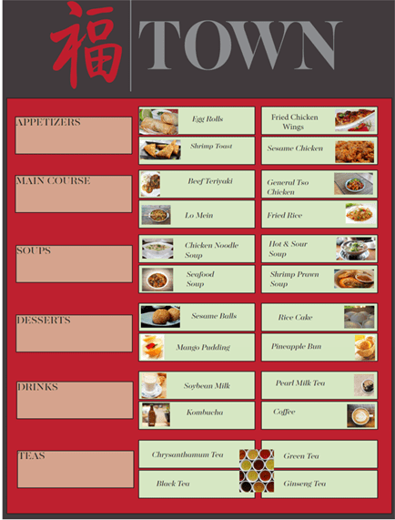 Restaurant Menu Project by Fyka Jamil