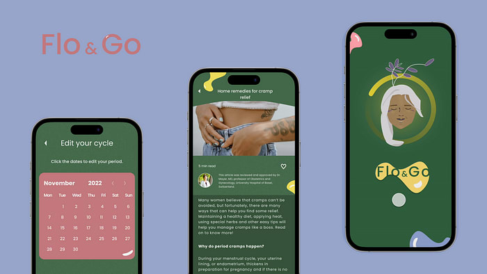 Period tracking app Flo&Go by Claudia Rewinkel