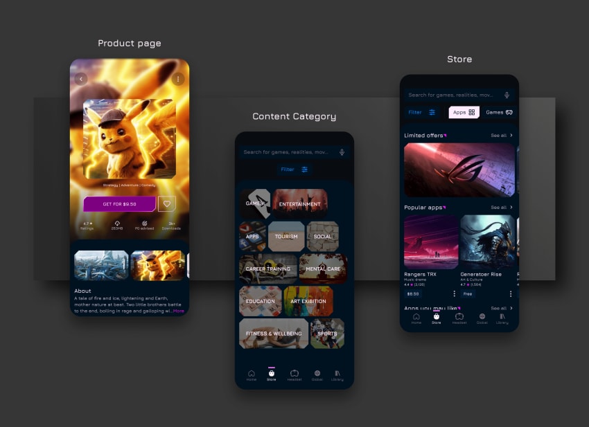 UI/UX Case Study: VR Mobile app and Dashboard Design by Kennedy Omeh
