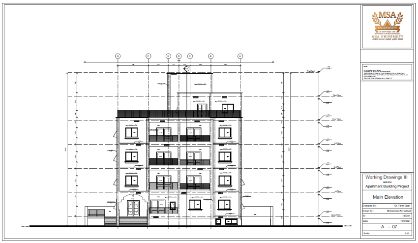 Apartment Building Technical Drawings by Mohammed Al-Haddad