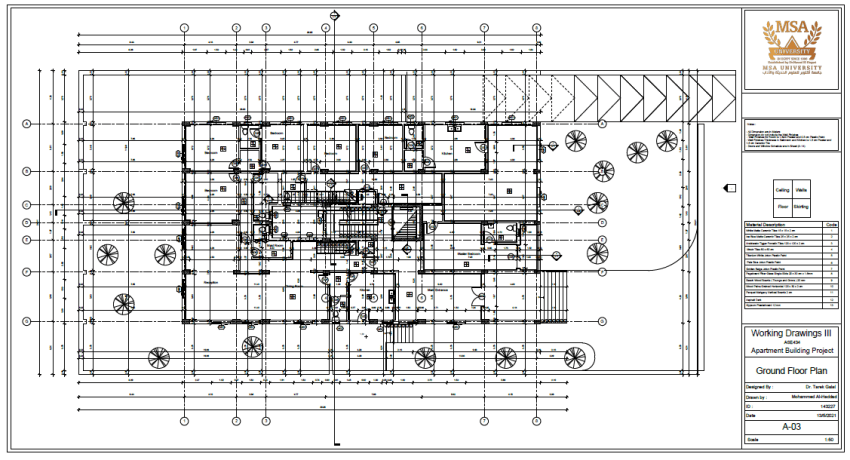 Apartment Building Technical Drawings by Mohammed Al-Haddad