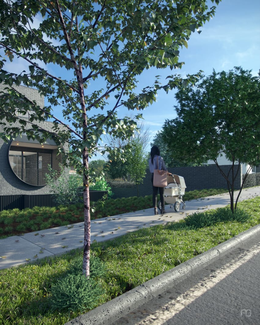 Contemporary Residential Building 3D Visualization by Aman Gupta