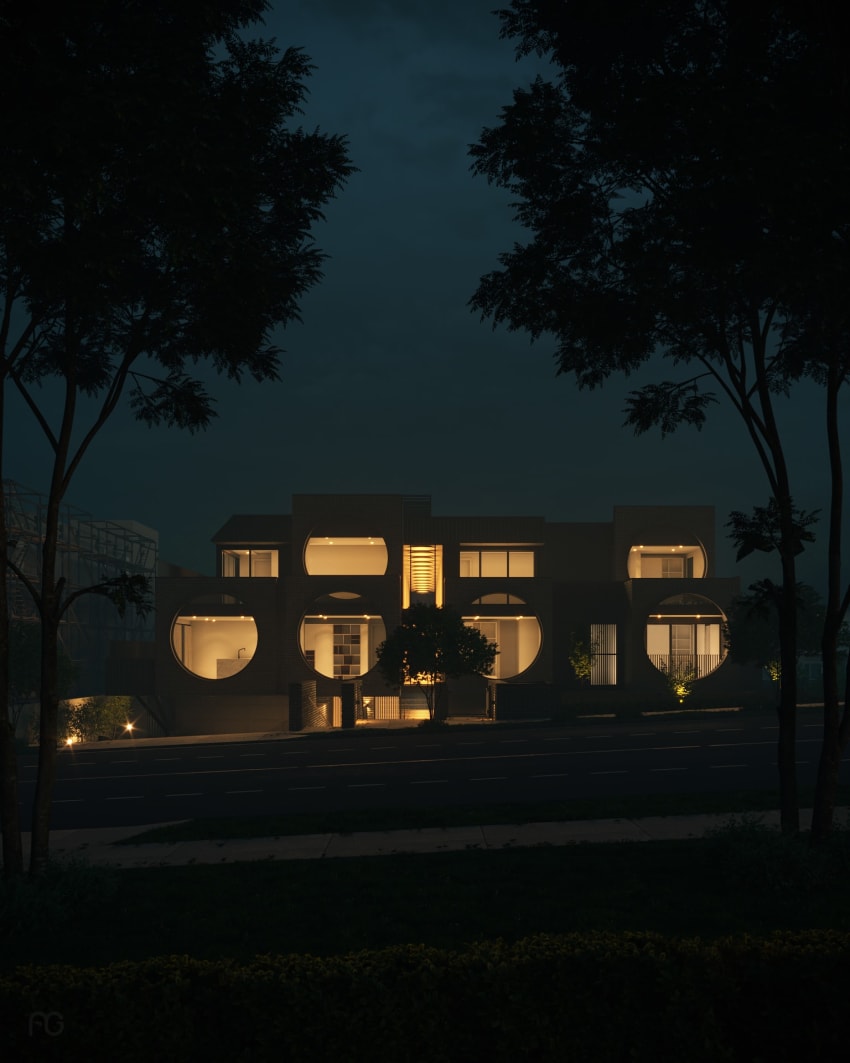 Contemporary Residential Building 3D Visualization by Aman Gupta