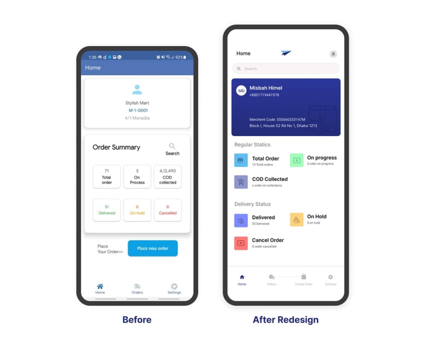 Paperfly Merchant APP Redesign by Md Mezba Hus Julam
