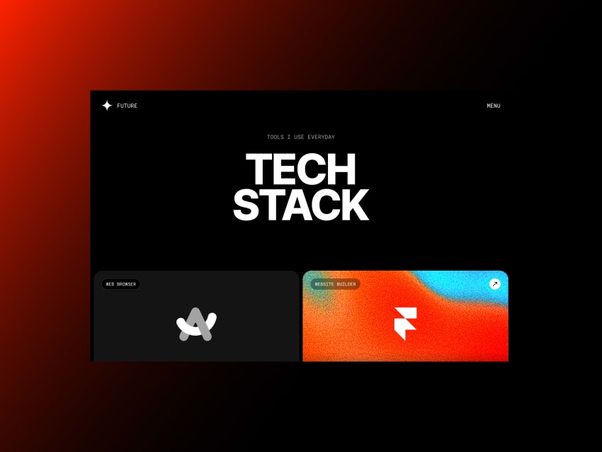 Future Folio — Cyberpunk Portfolio Template for Framer by Paul Lapkin