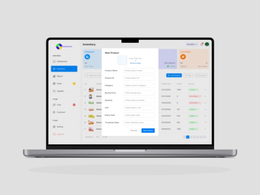 UI/UX Design - MedixPack Dashboard by Hidayat Stylee