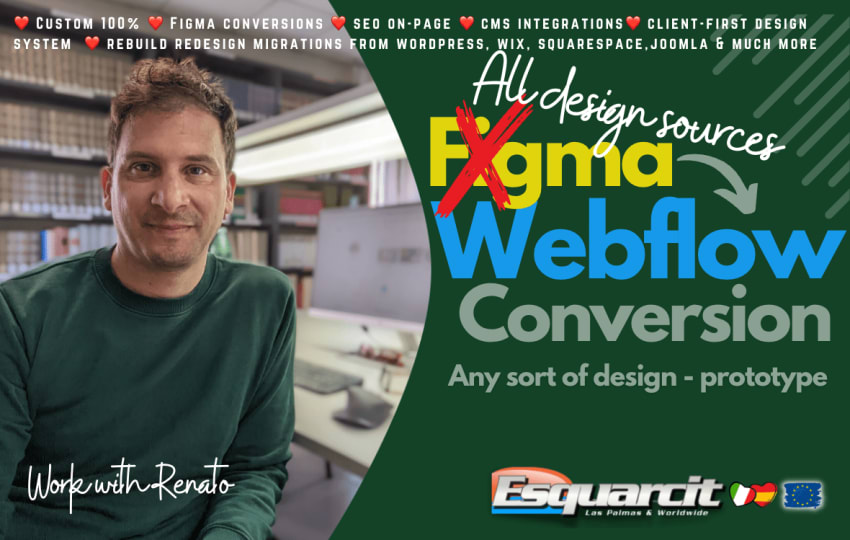 Webflow design conversion from Figma file by Renato Franchitto