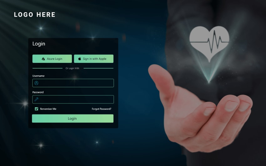 Medical Login Screen by Parth Mehta