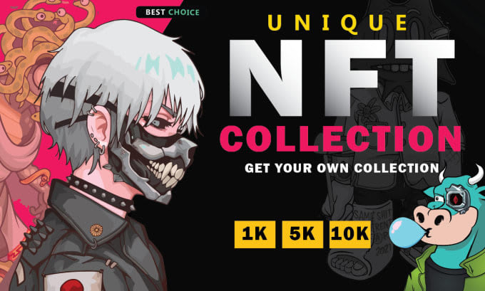 I will create unique nft art or generate 1k,5k, 10k nft by Golden Arts