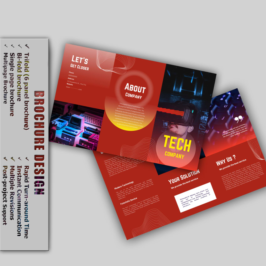 Tech Brochure Design by Ali Raza