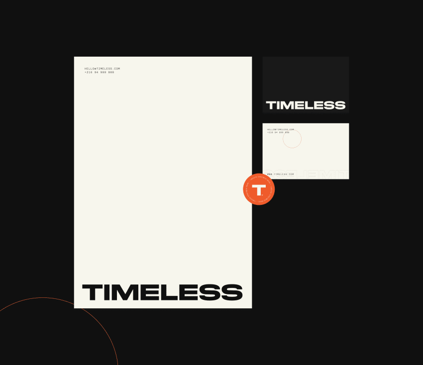 Timeless · Brand Identity & UI/UX Design by Ahmed Chouchene