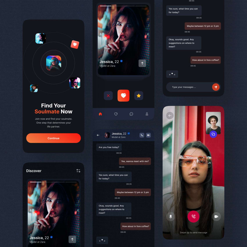 Dating App Mobile Design by Syamil