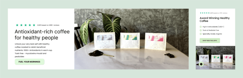 Balance Coffee Hero Section Design by Aashlesha Parab