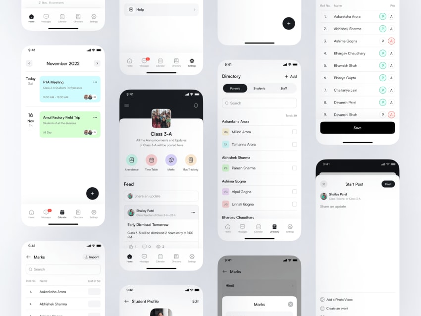 Designing a communication app for school staff and parents by Harsh Shah