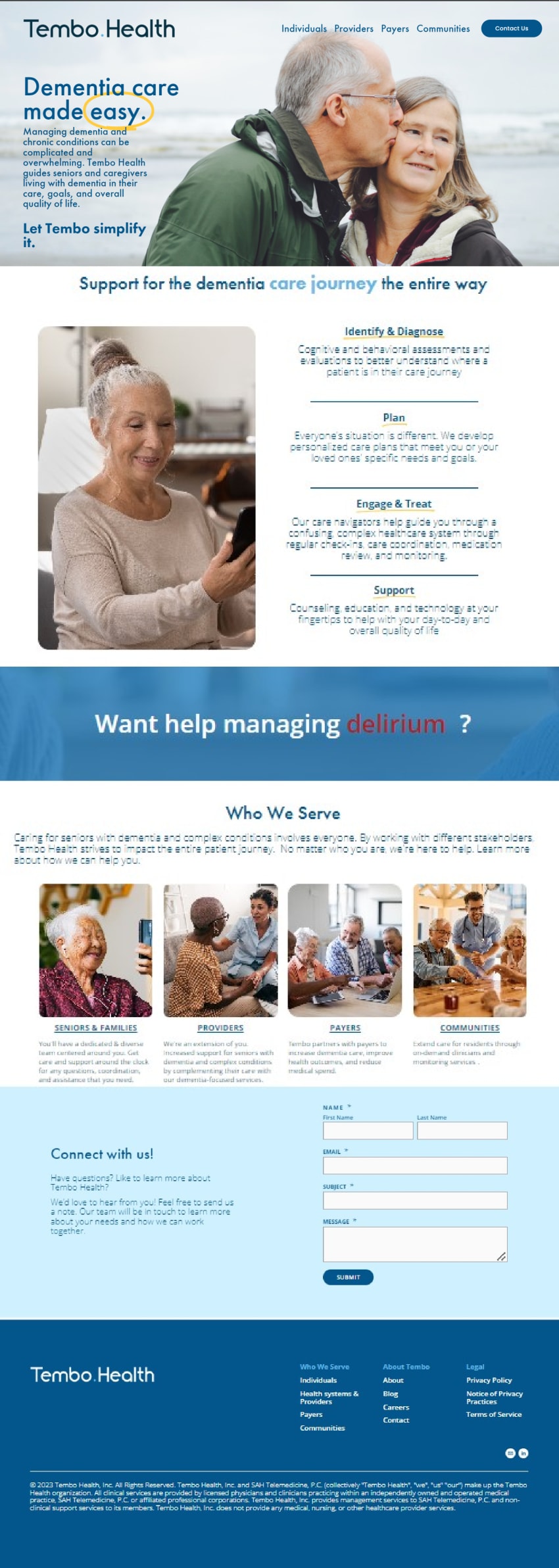 Tembo Health Landing page Redesign (med-tech) by Chizorom Maduba 🔥