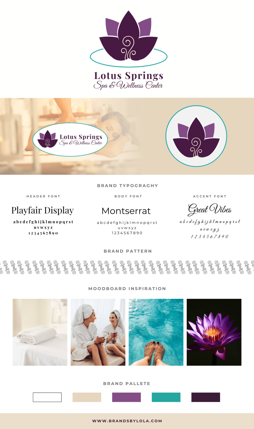 Lotus Springs Spa & Wellness Center (Brand Identity) by Lola O.