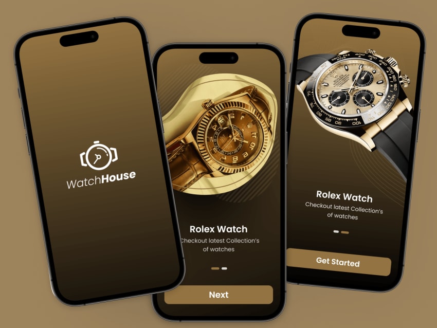 watch mobile app UI design by Ahmad Raza