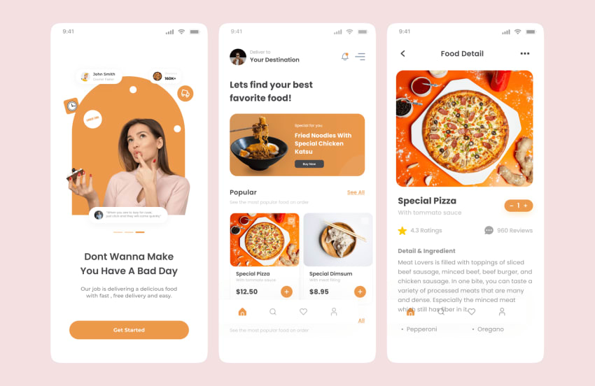 Food Mobile App UI Design by Asim Ahmed