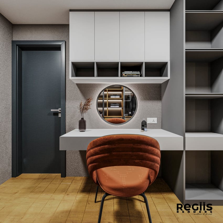 Modern Bedroom Design With Walk-in Closet by Oluwasegun Akanni