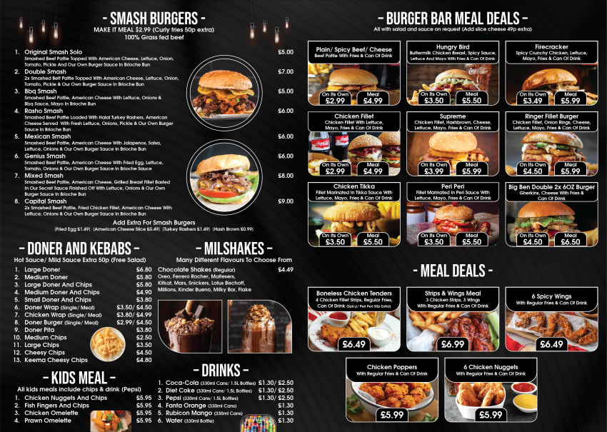 Printed Menu Designs by Fahim Hussain