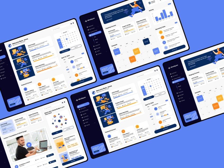 Online Learning Dashboard Design by Crystal Loh