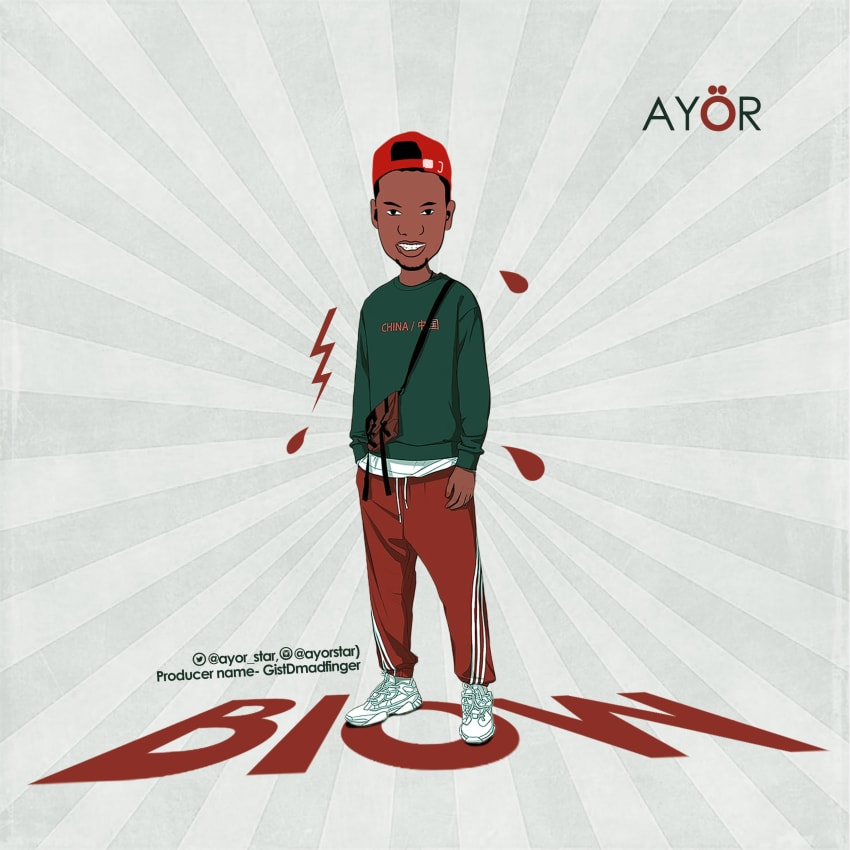 cartoon album cover art by Ibidapo Oluwatobiloba