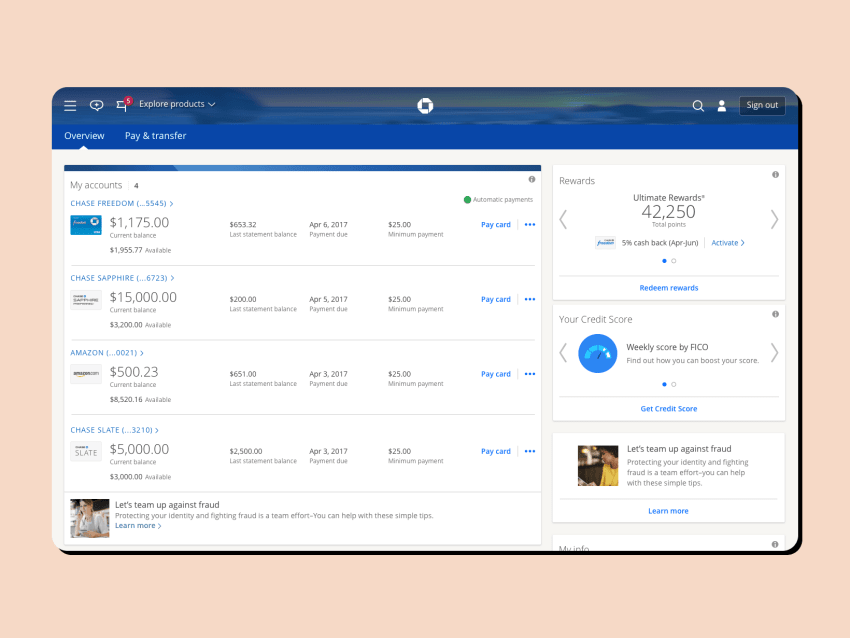 Chase Credit Card Payments by Gene Nemirovsky