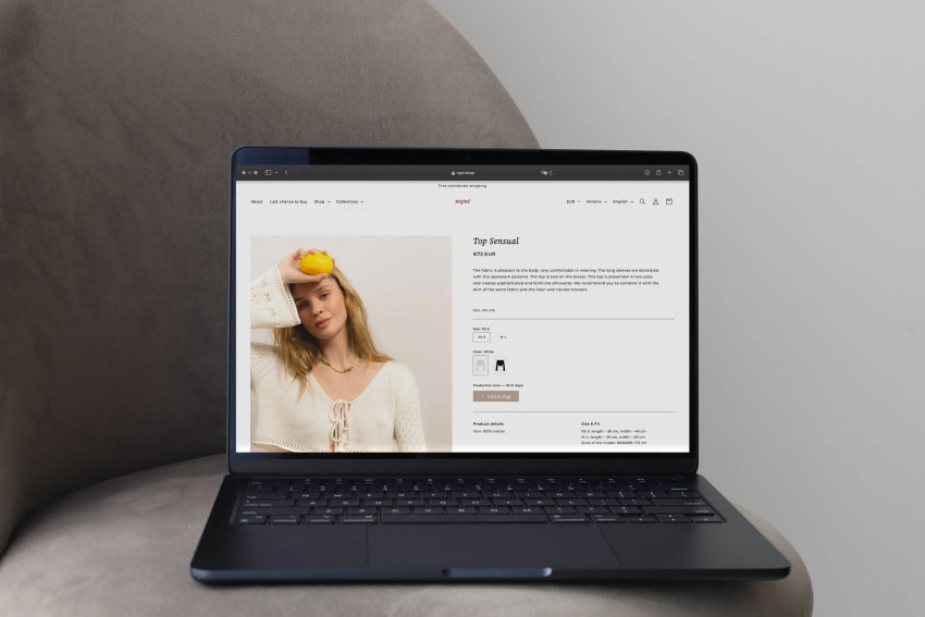 Nyni | E-commerce Website Design and Development by Olha Norenko