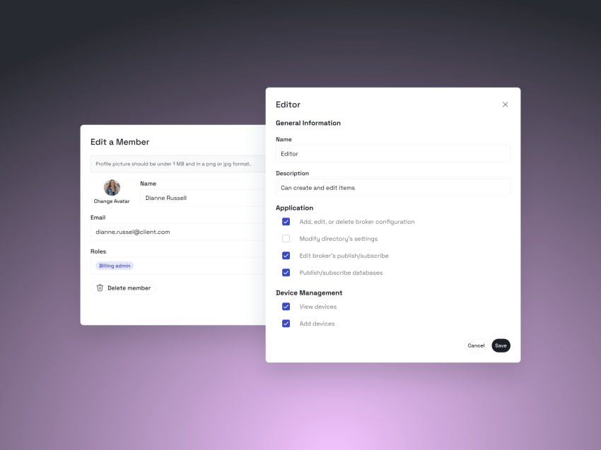 UX/UI to manage roles securely for a production platform (RBAC) by Anne Le