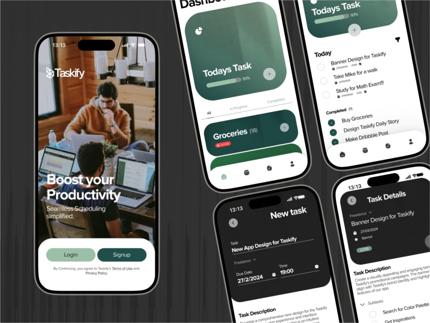 Taskify - To Do & Calendar App Design by Marcell Gallardo