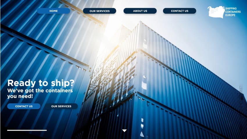 Shipping containers - Website design on Behance by Erol Cindrak