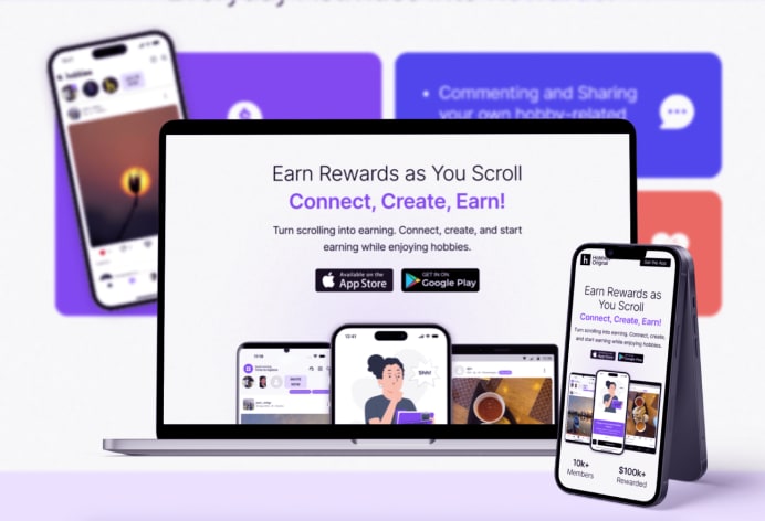 Before/ after Website redesign for a social media app by Yash Singh Kalra