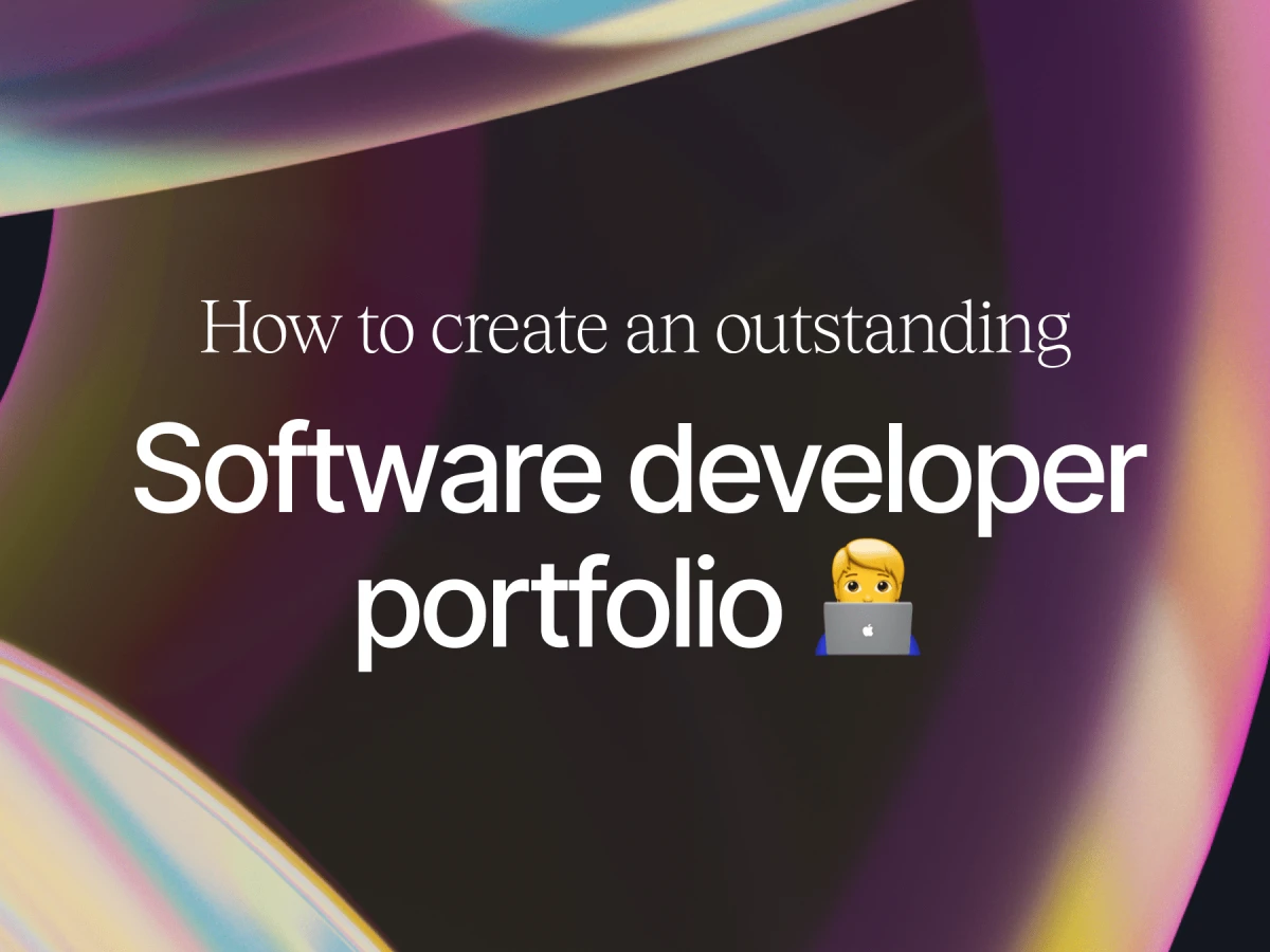 How to Build a Software Developer Portfolio, With Examples 💽 | Contra