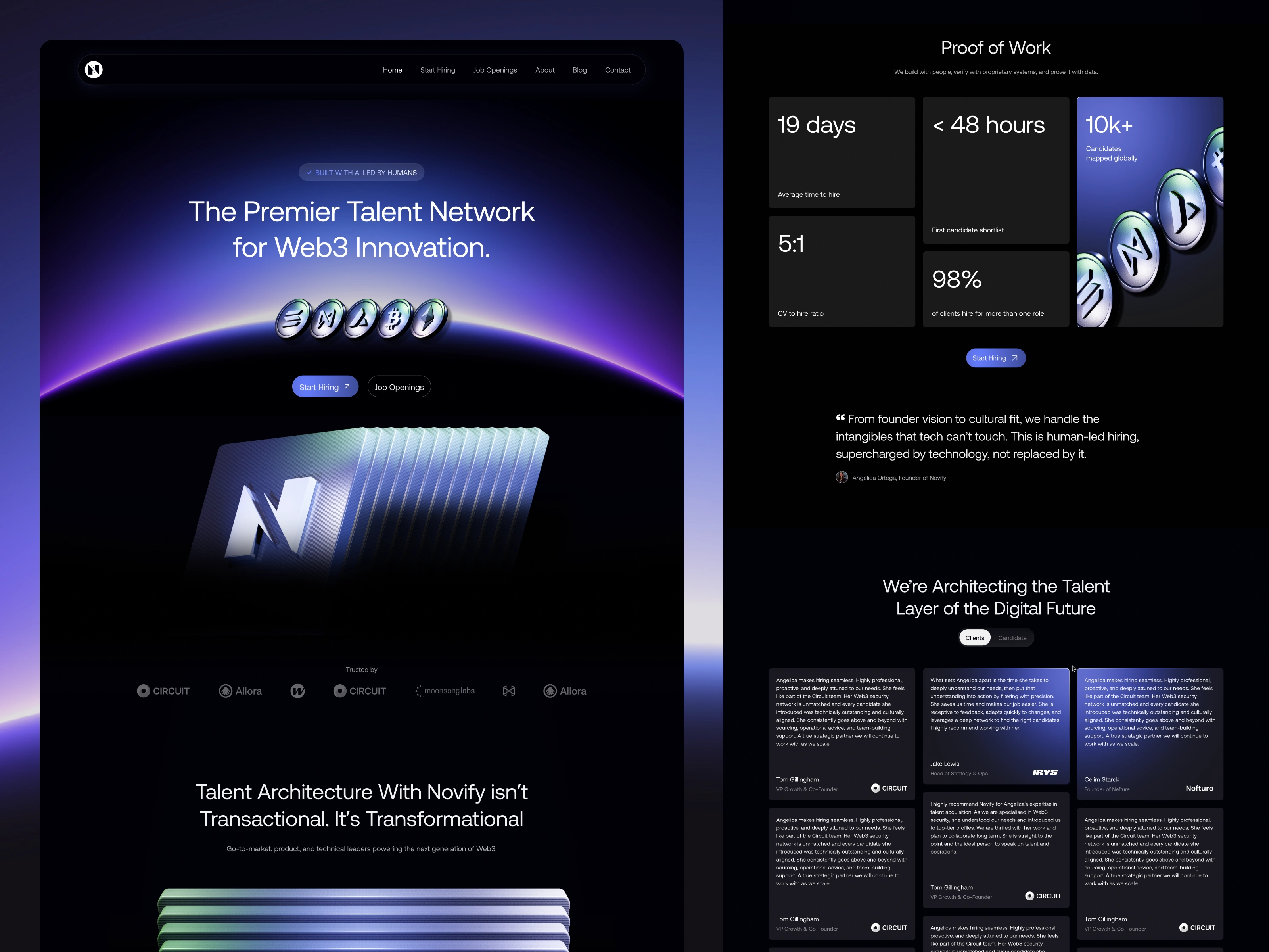 Talent Network Web3.0 Landing Page by Robin Holesinsky