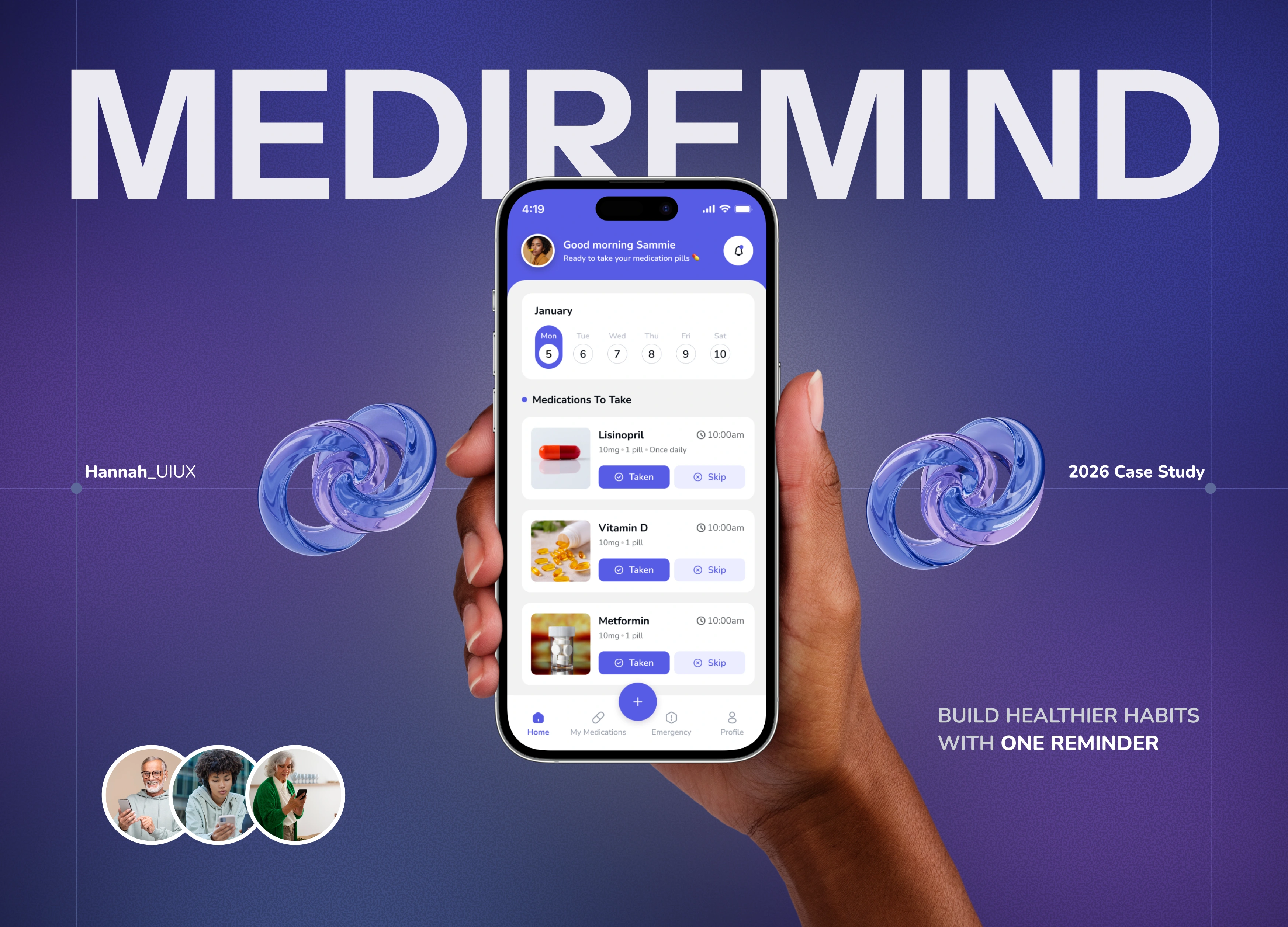 MediRemind- Medication Reminder Application Design by Seun Hannah Moses