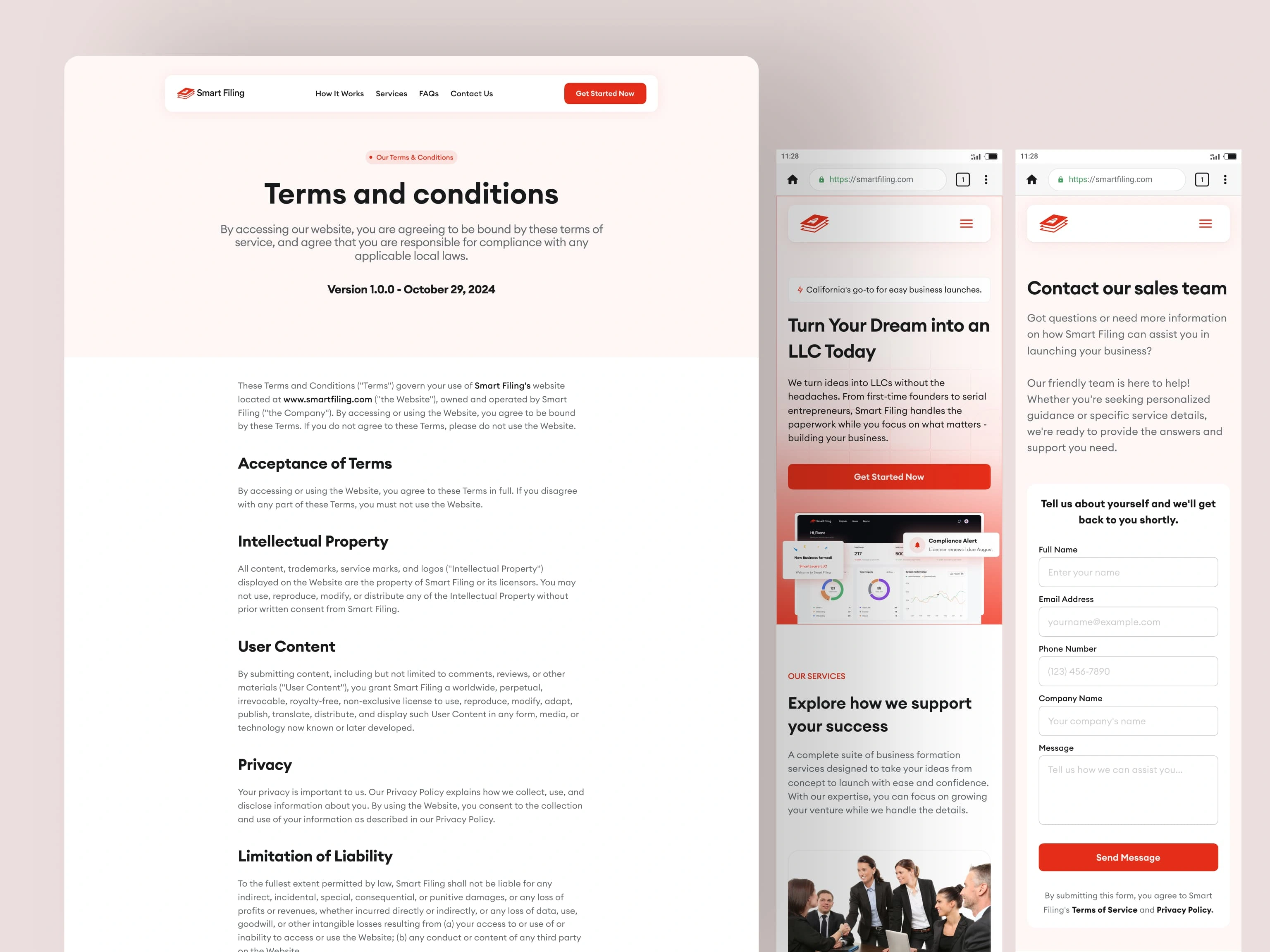Smart Filing Website Redesign and Development by Ekene Smart