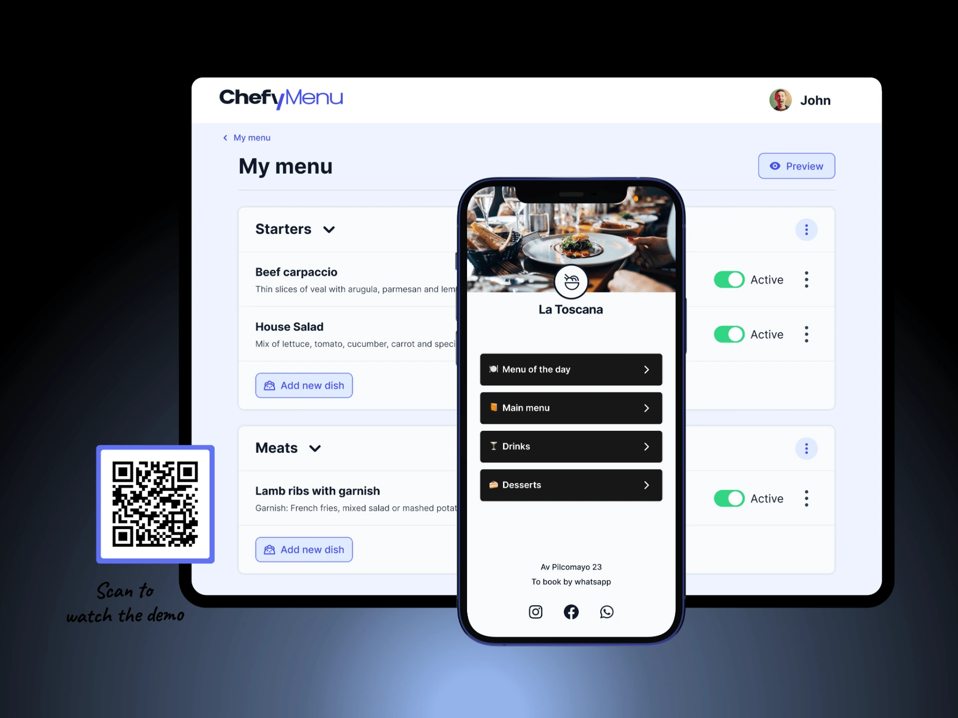 Chefy Menu - Product Design & MVP Development by Nohe Pereira