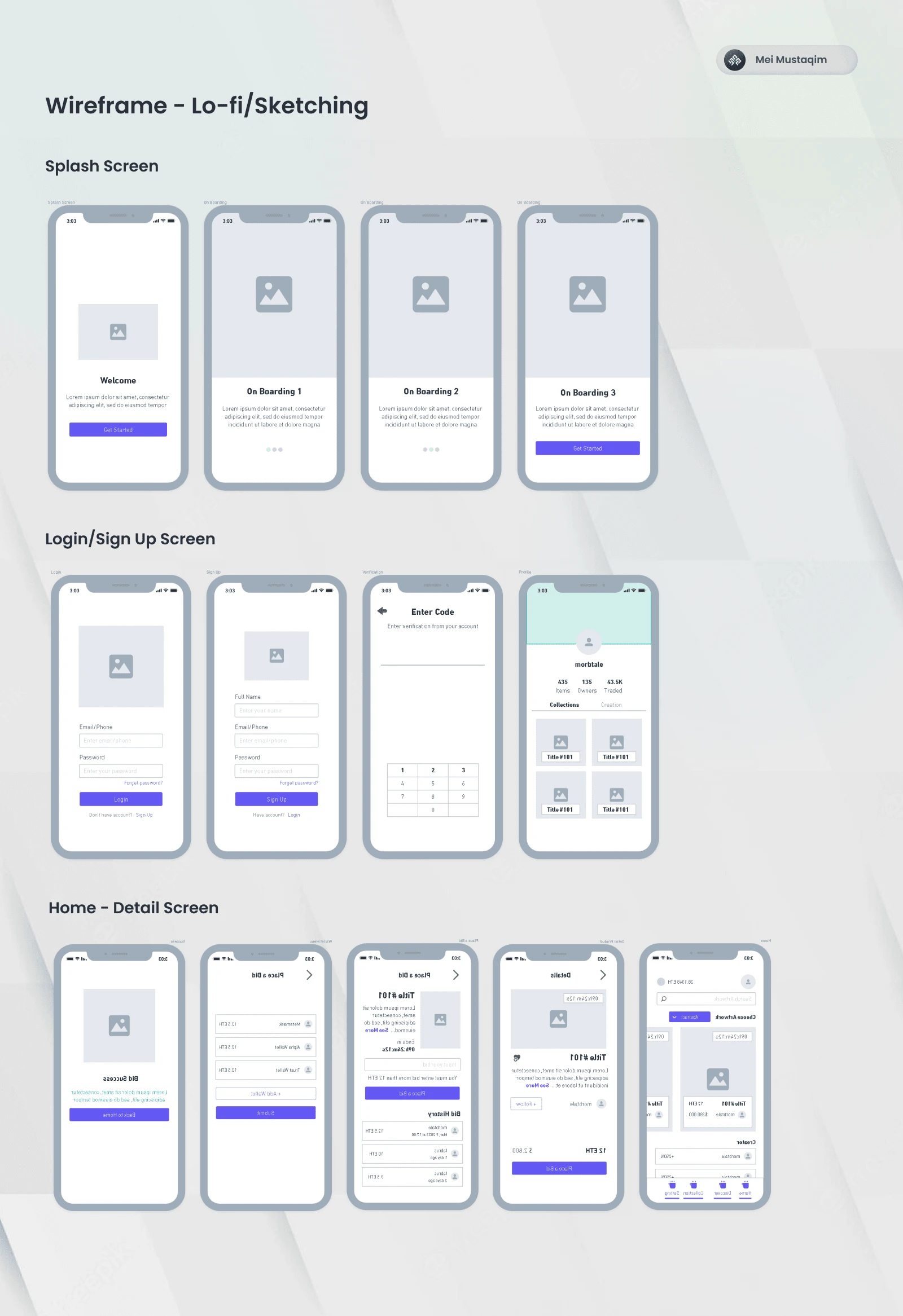 NFT App Design - Case Study by Mei Mustaqim