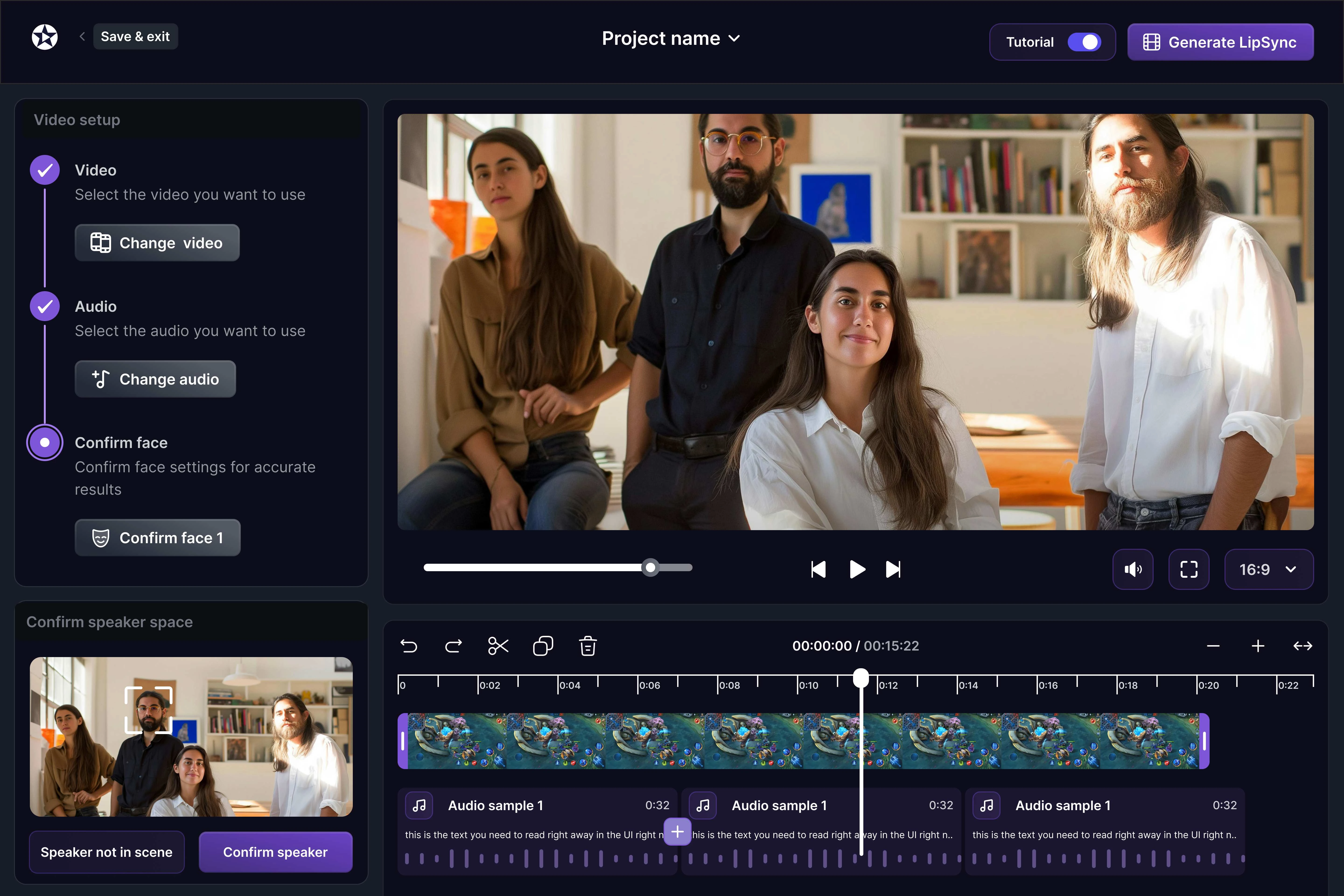 Designed Ai video editor web app by Nishant Bazzad